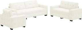 Set pohovek 3 ks Krémová samet 3324647