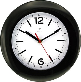 MPM Černé rádiem řízené nástěnné hodiny s praktickým stojánkem E01.2953.90.I
