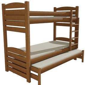 Patrová postel s výsuvnou přistýlkou PPV 021 90 x 190 cm - DUB