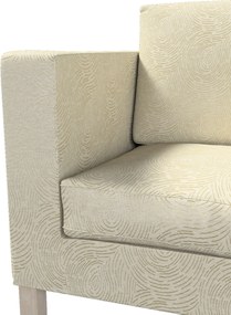Potah na pohovku IKEA  Karlanda 2-místná, krátký barva béžová látka lesklé, pletený vzor, vzorované