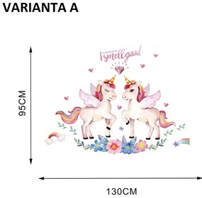 Samolepky na zeď - jednorožci, více variant Varianta: Varianta A