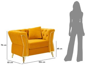 Designové křeslo Washakie hořčičné