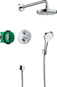 Hansgrohe Croma Select S, sprchový systém pod omítku s termostatem Ecostat S, chromová, HAN-27295000