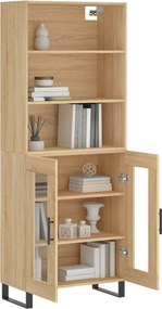 Skříň highboard dub sonoma 69,5 x 34 x 180 cm kompozitní dřevo 3189344