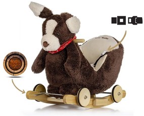Houpací pejsek s melodií a kolečky Milly Mally Polly Plus Brown Dog