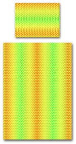 Povlečení Veba GEON Harmony kosočtverce žlutozelená Velikost: 140x200 cm + 70x90 cm