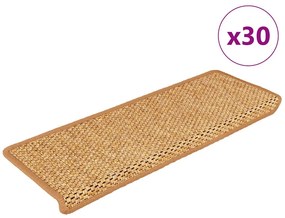 Samolepicí rohože na schody Sisal-Look 30 ks 65x21x4cm sisal 3365889