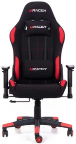 MERCURY Herní židle MRacer REGALIA - látka, černá / červená