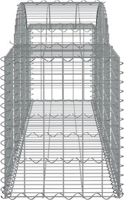Klenuté gabionové koše 10 ks 200x50x60/80 cm pozinkované železo 3146286