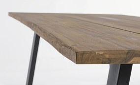 BIZZOTTO Zahradní jídelní stůl OSLO 100x200 cm s černými nohami 0806910