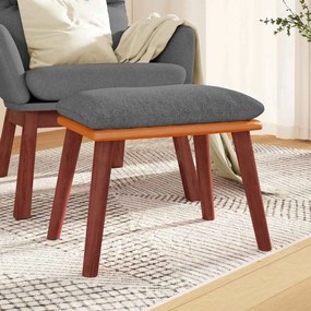 Podnožka světle šedá 45x29,5x35 cm textil a umělá kůže 341479