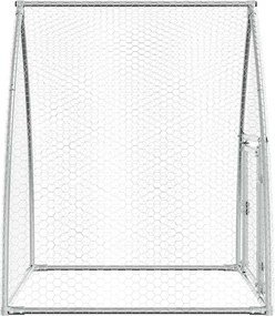 Klec pro kuřata stříbrná 100 x 105 x 120 cm pozinkovaná ocel 172552