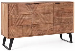 BIZZOTTO Příborník ISAR 130 cm hnědý