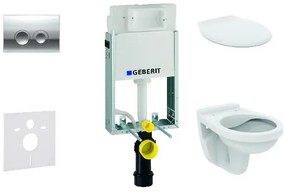 Geberit Kombifix - Set předstěnové instalace, klozet Alpha se sedátkem, tlačítko Delta21, lesklý chrom 110.100.00.1 NR2