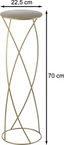 STOJAN NA KVĚTINÁČ SPIRAL 70X22,5X22,5 CM ZLATÁ