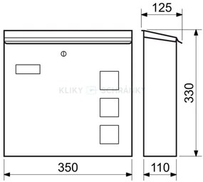 BK703G.N poštovní schránka nerez