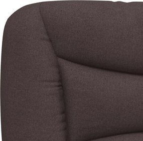 Postel s matrací Hvar tmavě hnědá 200 x 200 cm textil 3208558