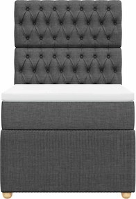 Box spring postel s matrací tmavě šedá 90x190 cm textil 3291919