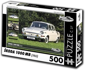 Puzzle retro-auta puzzle č. 27 škoda 1000 mb (1965) 500 dílků