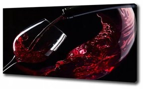 Obraz na plátně - Červené víno 100 x 50 cm