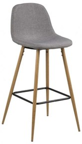 Barová židle Wilma III světle šedá/dřevo 2