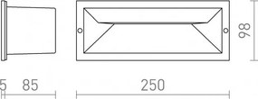 RED R13621 RAGG zápustná černá 230V LED 12W IP65 3000K - RED - DESIGN RENDL
