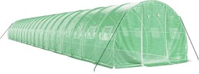 Skleník s ocelovým rámem zelený 60 m² 20 x 3 x 2 m 3188047