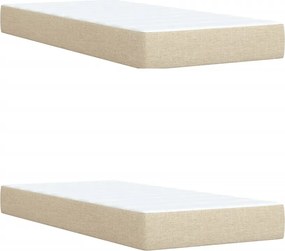 Box spring postel s matrací krémová 200x200 cm textil 3286000