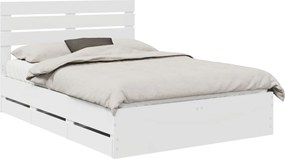Rám postele se zásuvkou Bílá 160 x 200 cm Inženýrské dřevo 3411489