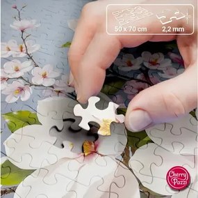 CHERRY PAZZI Puzzle Magnóliová elegance / 1000 dílků / 70 × 50 cm
