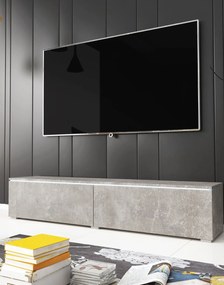 TV stolek LED 140 cm závěsný nebo stojící beton Lowboard D