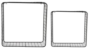 Černé ocelové police v sadě 2 ks 35 cm Reja – PT LIVING