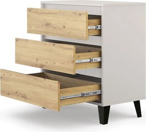 Komoda Borg 3s/70 kašmír / dub artisan