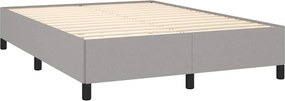 Box spring postel s matrací světle šedá 140 x 200 cm textil 3127885