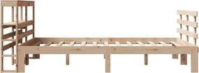 Rám postele s čelem 120 x 200 cm masivní borové dřevo 3306110