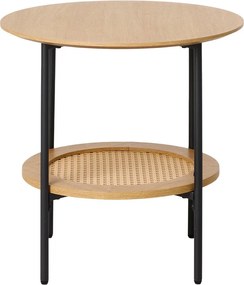 Kulatý odkládací stolek v dekoru dubu ø 50 cm Pensacola – Unique Furniture
