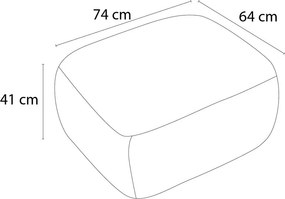 Šedá podnožka z textilie bouclé Montaigne – Bobochic Paris