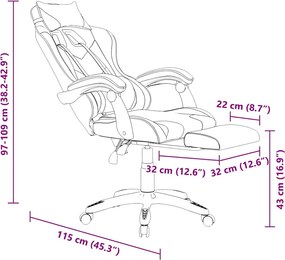 vidaXL Marketos Herní židle černá a maskáčová umělá kůže