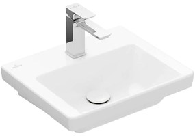 Villeroy & Boch Subway 3.0 - Umývátko nábytkové 45x37 cm, bez přepadu, otvor pro baterii, alpská bílá 4370FL01