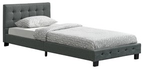 Juskys Čalouněná postel Manresa 90 x 200 cm – šedá