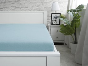 XPOSE® Jersey  prostěradlo Exclusive  - světle modré 90x200 cm