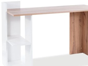 BARBORA 1 psací stůl, dub wotan/bílá