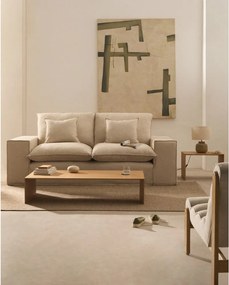 Béžová lněná pohovka 240 cm Anarela – Kave Home
