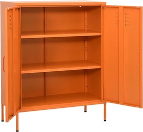 Úložná skříň oranžová 80 x 35 x 101,5 cm ocel 336165