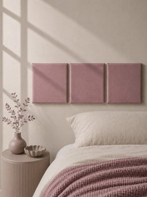 Sinsay - Čtvercové čalouněné panely 3 pack - pastelová růžová