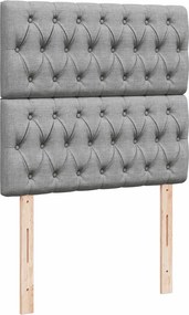 Box spring postel s matrací světle šedá 90x200 cm textil 3291558