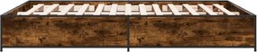 Rám postele kouřový dub 120 x 190 cm kompozitní dřevo a kov 3279864