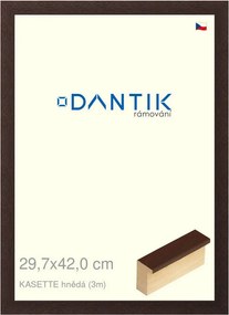 DANTIK rámeček 29,7x42 | KASSETTE hnědá (Plexi Čiré)