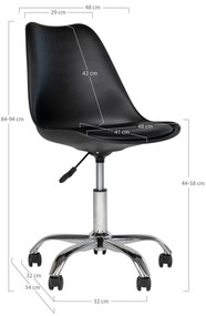 Nordic Experience Kancelářská židle Stavros černá/chrom