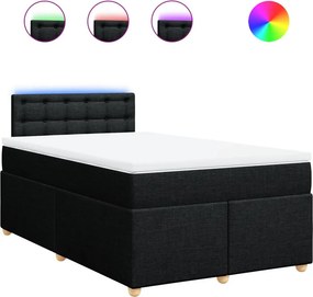 Box spring postel s matrací černá 120x190 cm textil 3288935